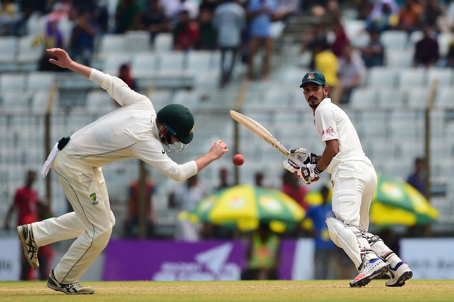 Nasir Hossain works one behind square | ESPNcricinfo.com