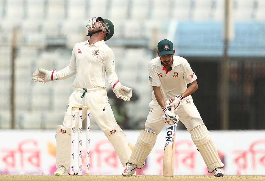 Nasir Hossain was caught by Matthew Wade for 45 | ESPNcricinfo.com