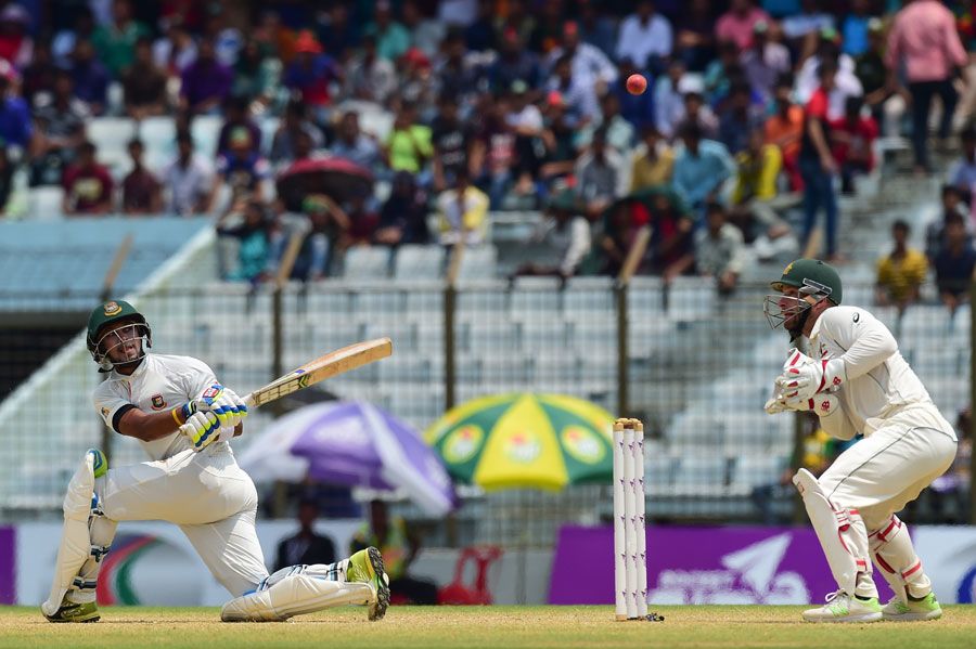 Sabbir Rahman plays a sweep | ESPNcricinfo.com