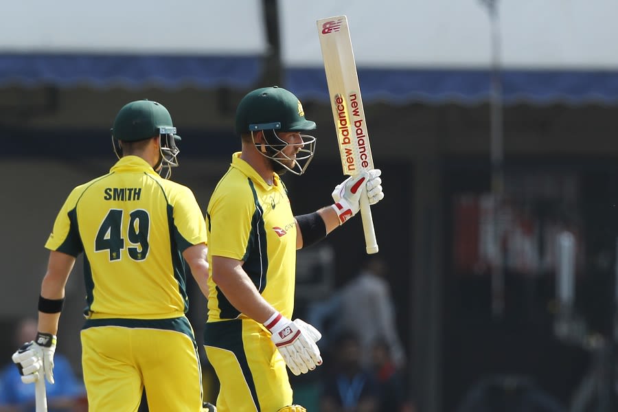 Aaron Finch celebrated his return with a century | ESPNcricinfo.com