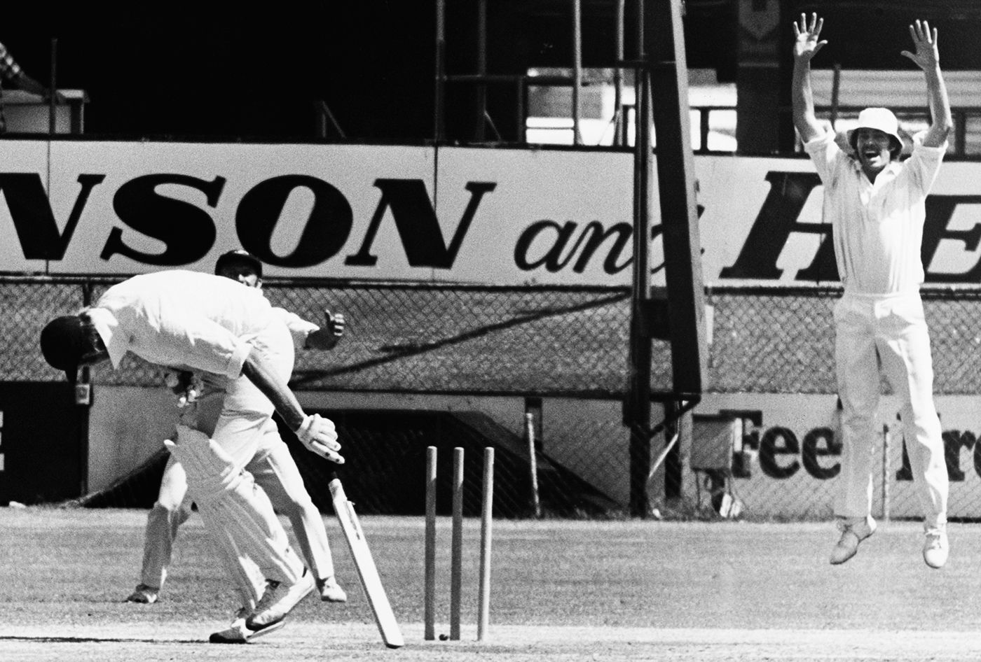 Tony Greig is bowled for 2 by Jeff Thomson | ESPNcricinfo.com