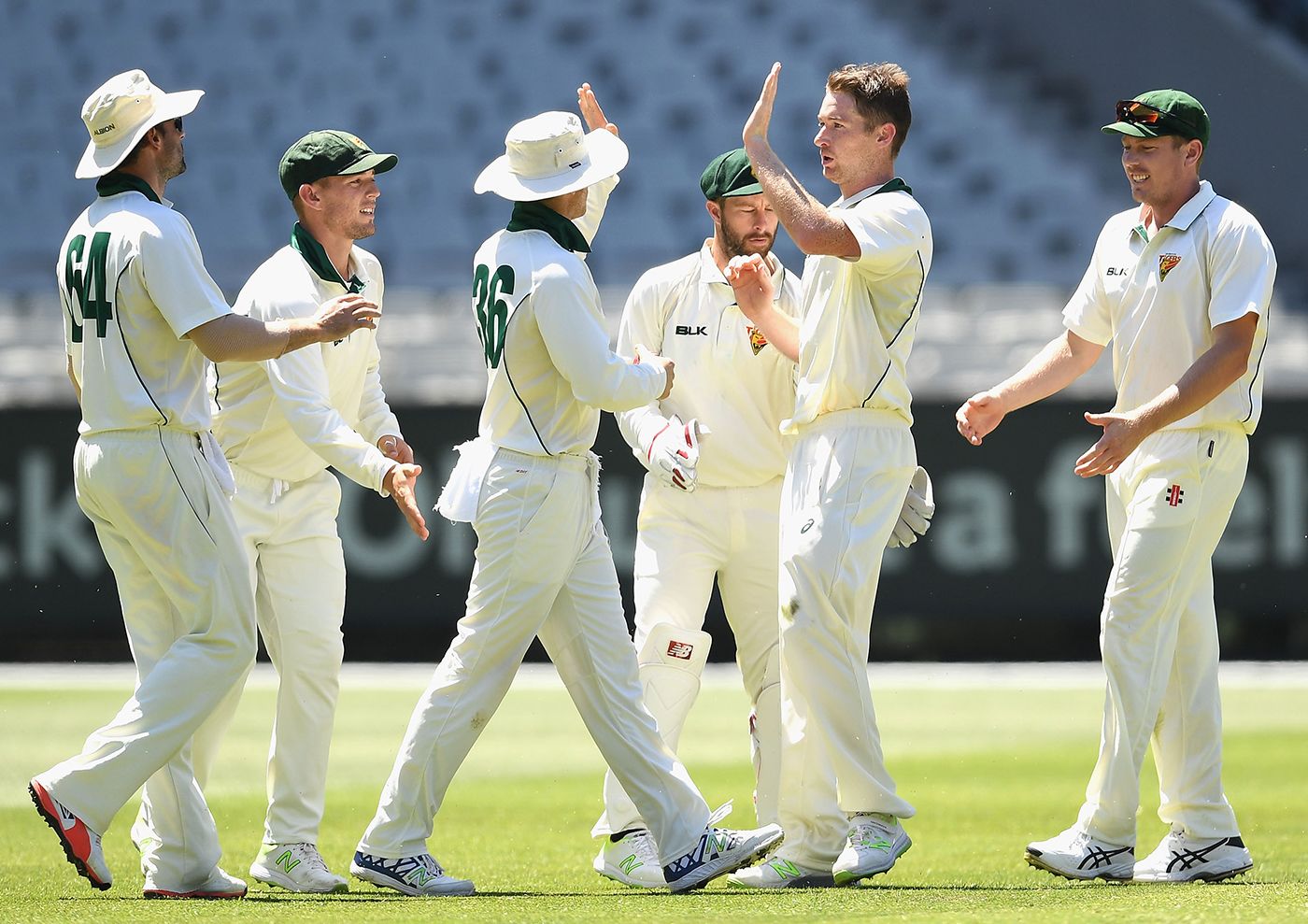 Thomas Rogers celebrates a wicket with his team-mates | ESPNcricinfo.com