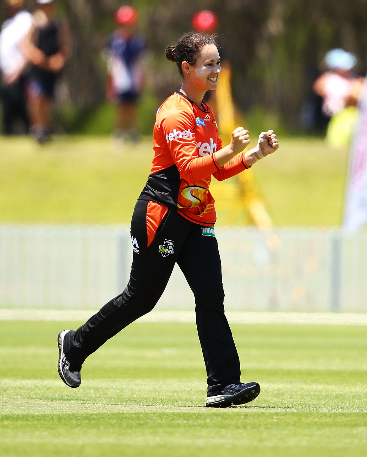 Emma King took the key wickets of Ellyse Perry and Ashleigh Gardner ...