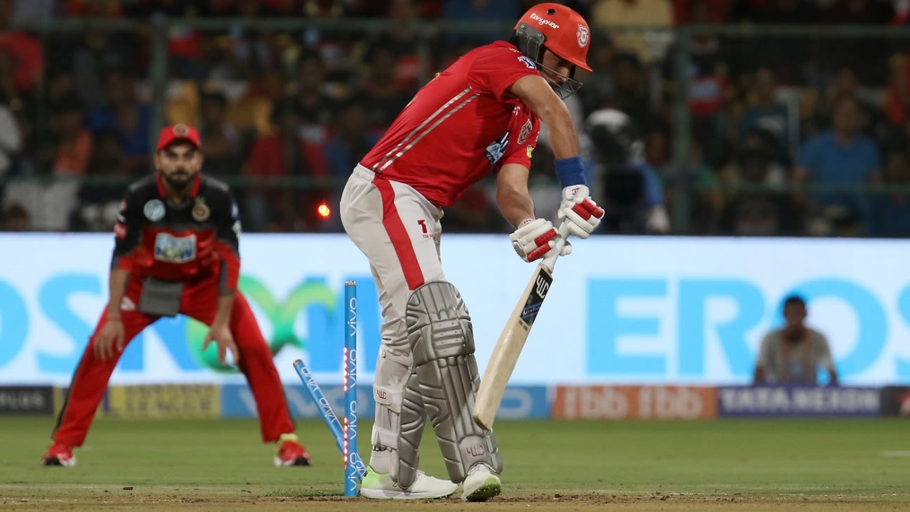 RCB vs KXIP Cricket Scorecard, 8th match at Bengaluru, April 13, 2018
