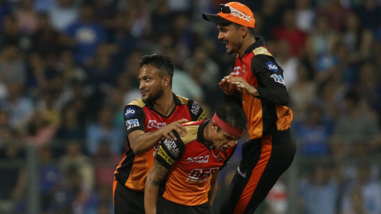 MI vs SRH Cricket Scorecard, 23rd match at Mumbai, April 24, 2018