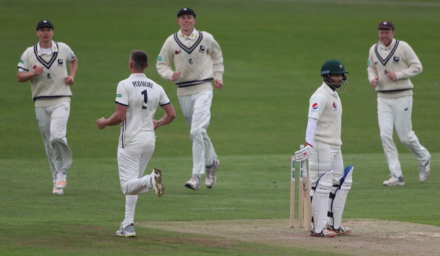 Harry Podmore removed Sami Aslam lbw | ESPNcricinfo.com