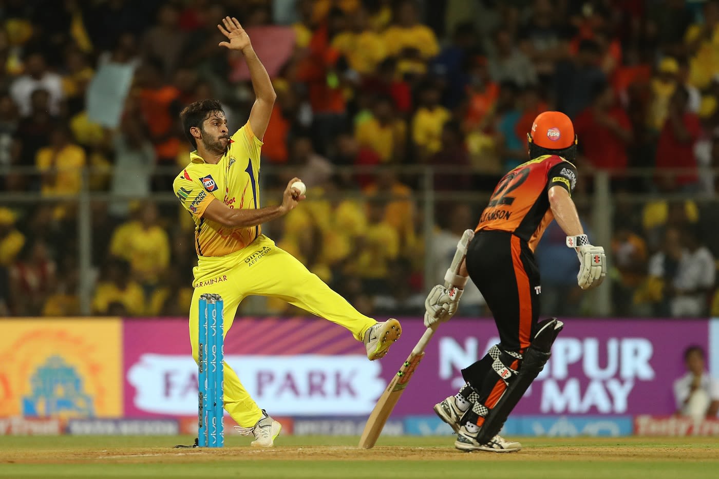 Shardul Thakur in action at the IPL 2018 final | ESPNcricinfo.com