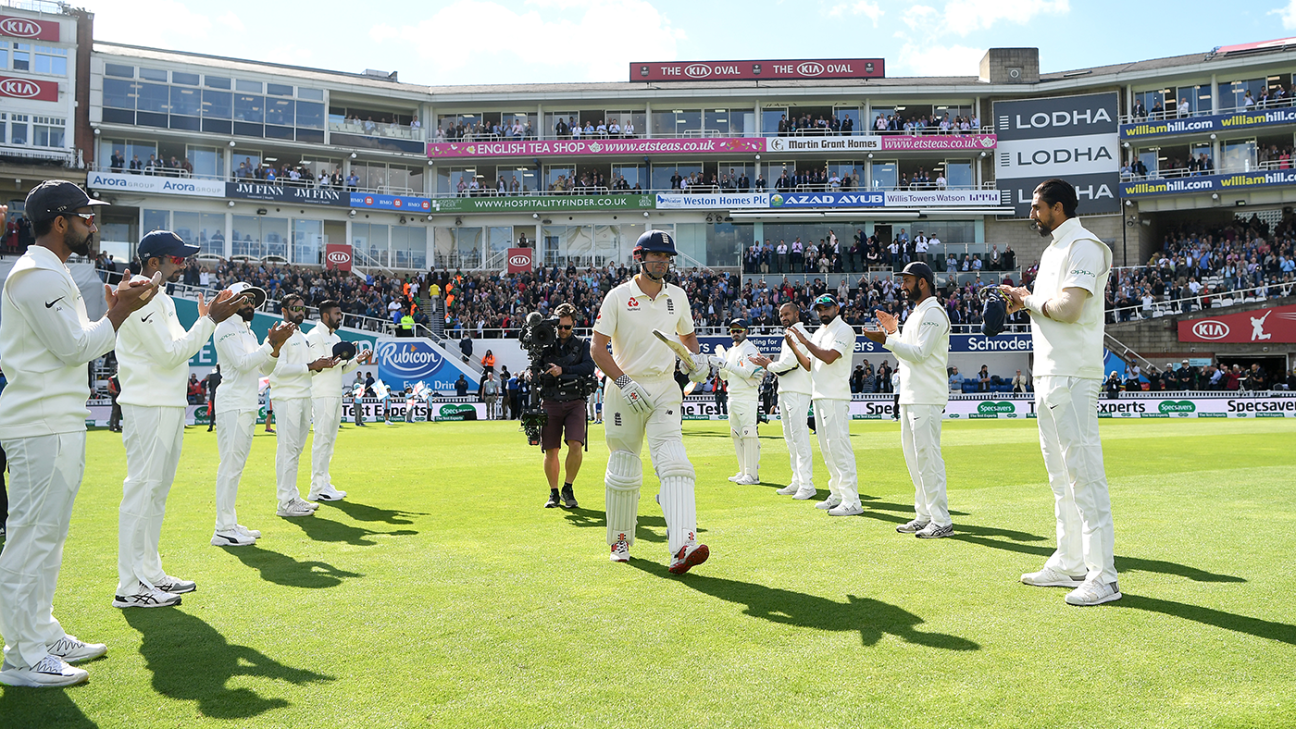 Alastair Cook given guard of honour to mark final Test | ESPNcricinfo
