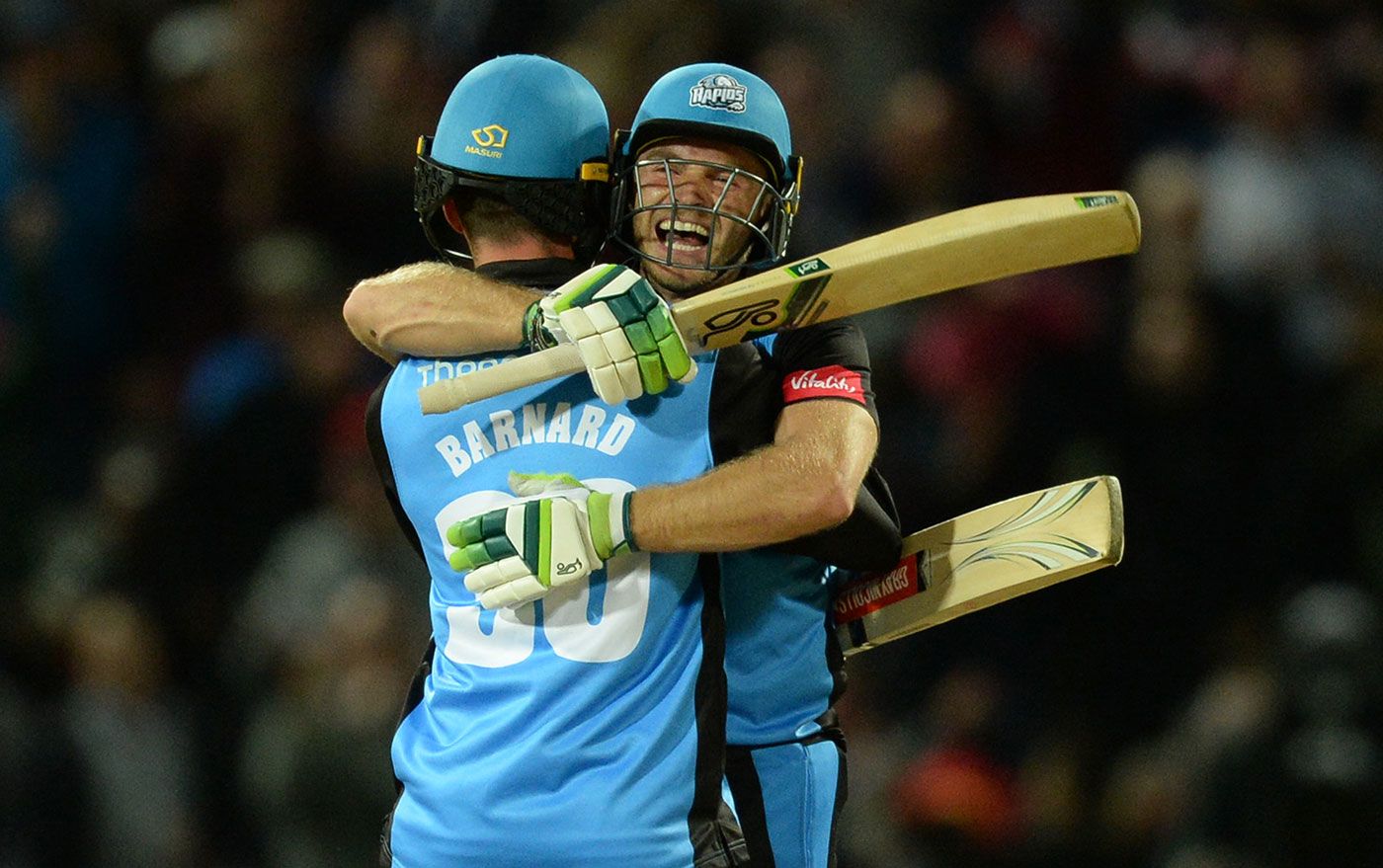 Ben Cox is embraced after the winning boundary | ESPNcricinfo.com
