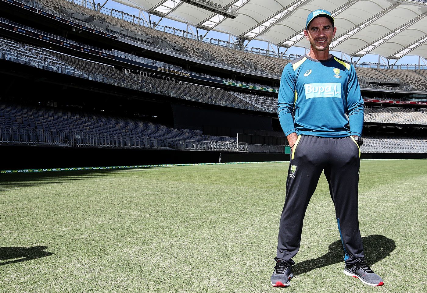 Justin Langer had a stand named after him at Perth Stadium ...