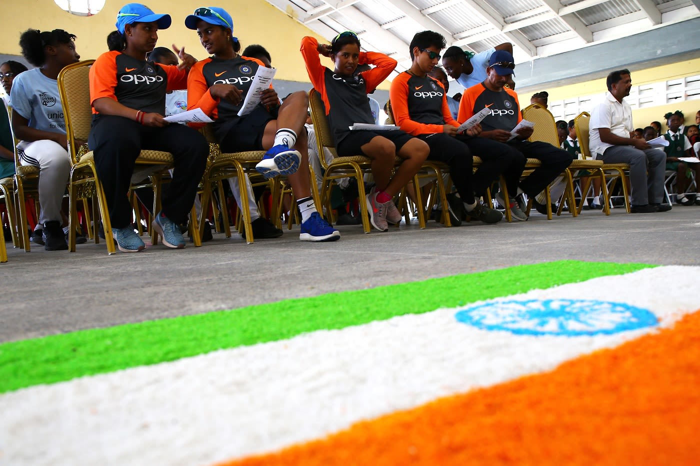 Anuja Patil, Dayalan Hemalatha, Ekta Bisht and Mansi Joshi at a Cricket ...