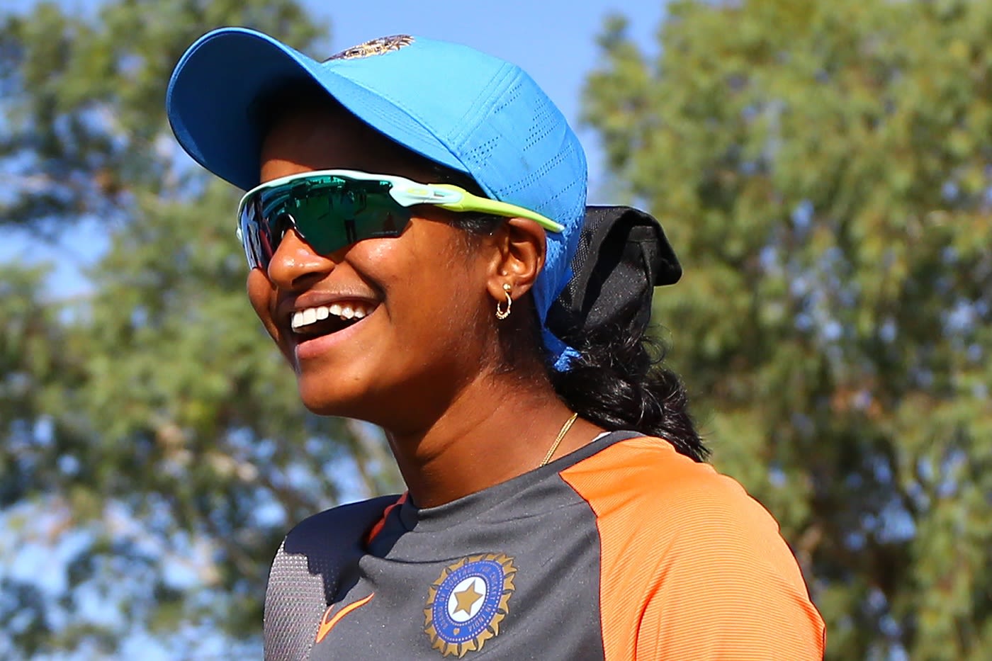 Dayalan Hemalatha is all smiles at a Cricket for Good event ...