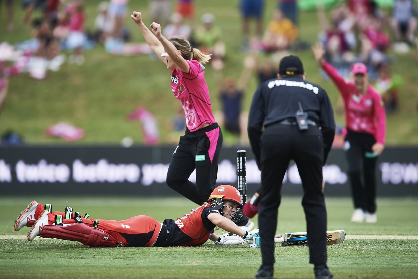 Ellyse Perry celebrates Sophie Molineux's run-out | ESPNcricinfo.com