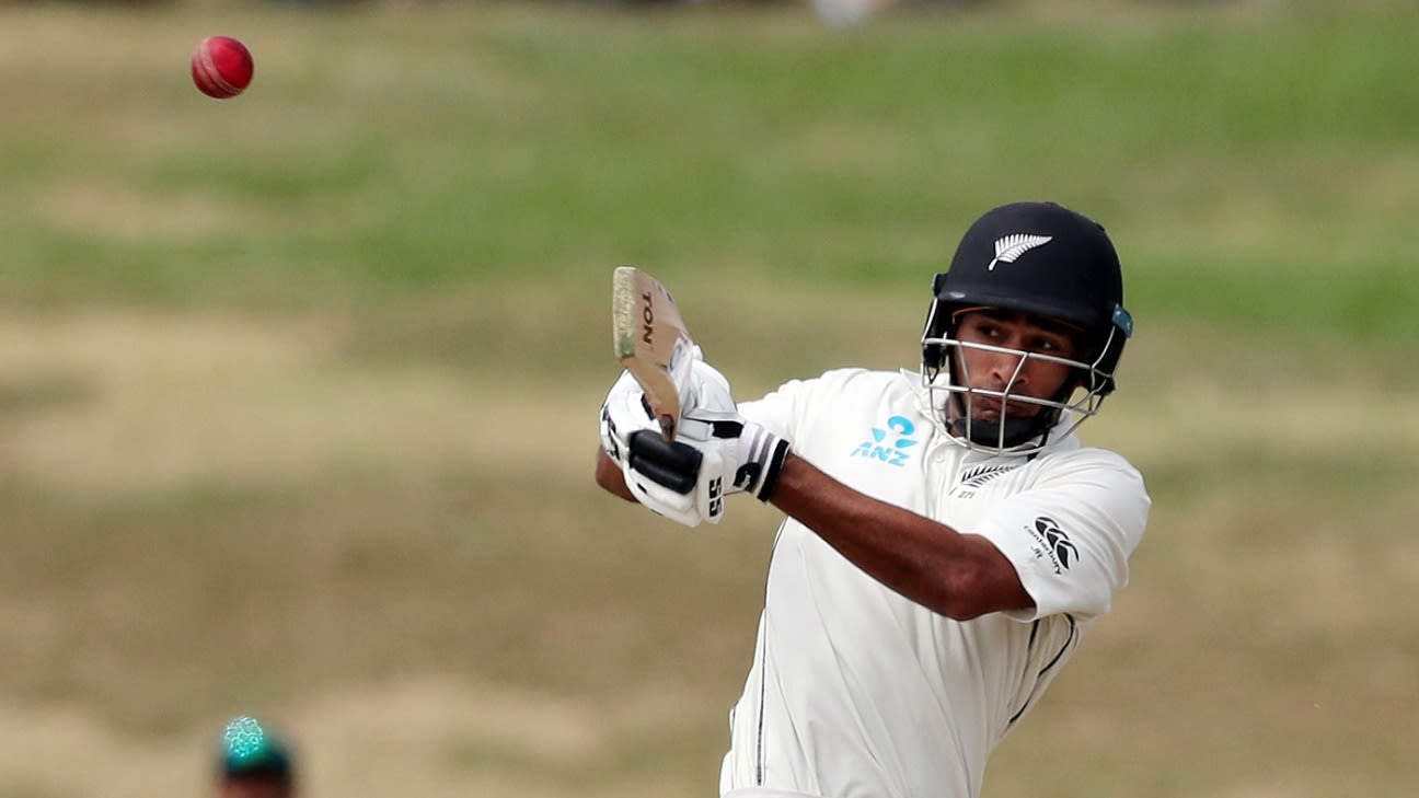 Jeet Raval hits maiden Test century, with Tom Latham's game as his ...