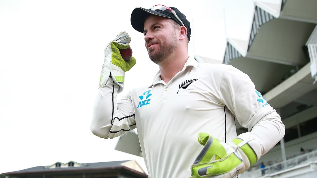 Peter Bocock gets a taste of Test cricket, with BJ Watling's pads and ...