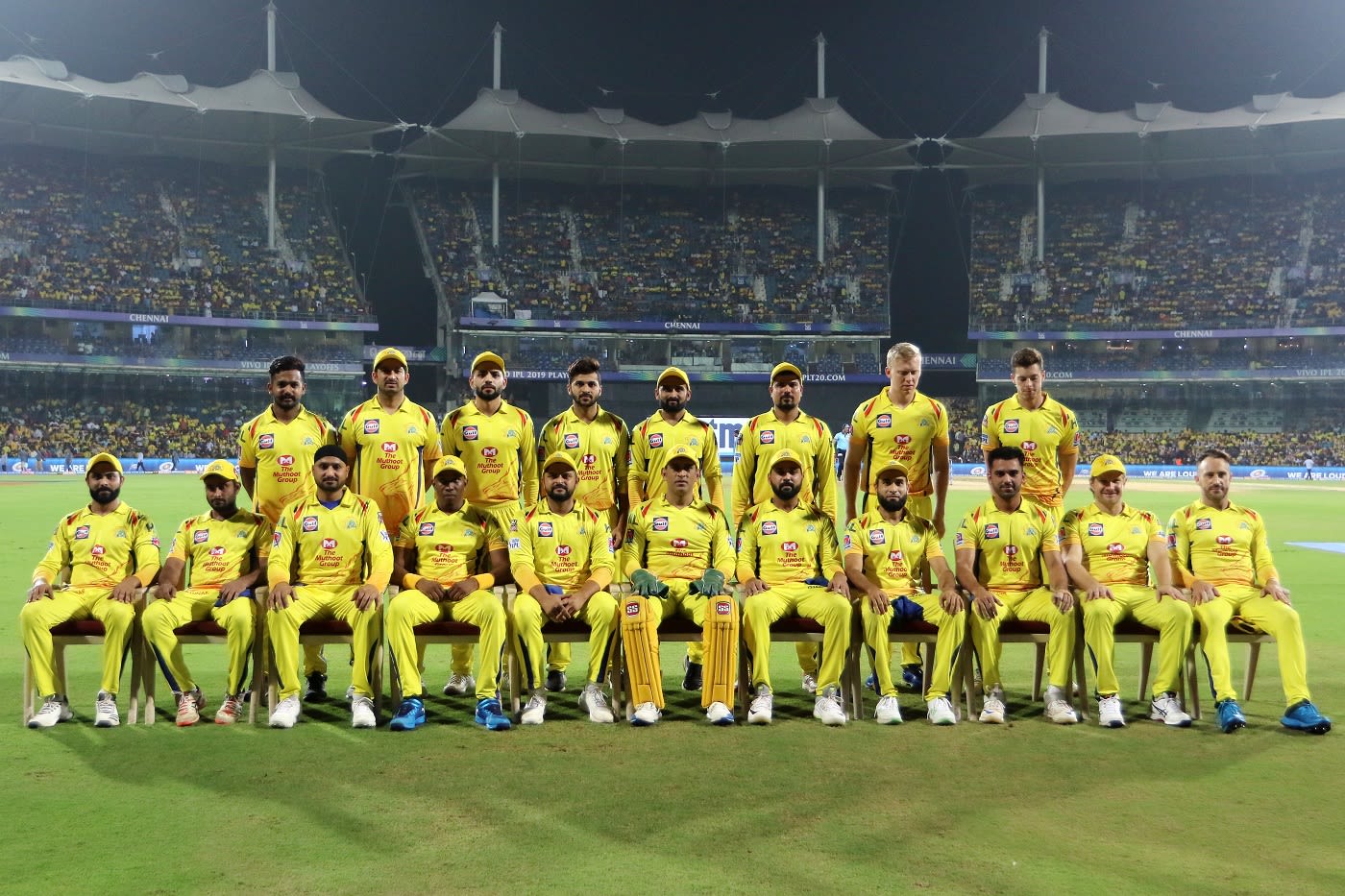 The Chennai Super Kings players pose for a group picture | ESPNcricinfo.com