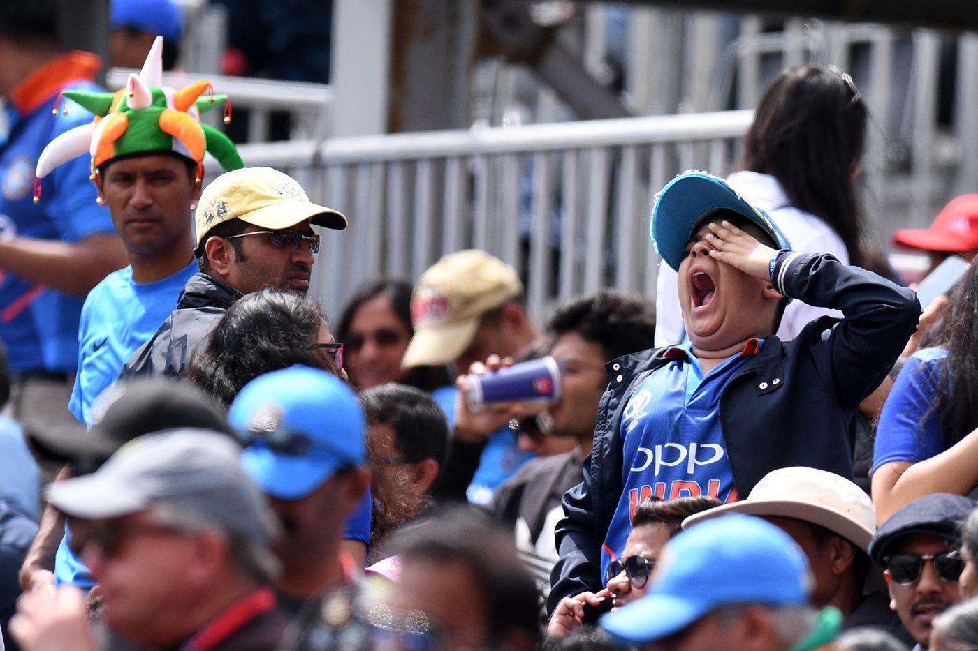 A young Indian fan yawns | ESPNcricinfo.com