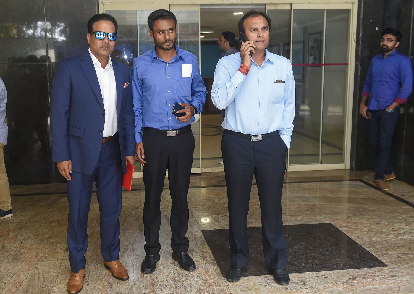 Sunil Joshi, Harvinder Singh and Rajesh Chauhan at the BCCI ...