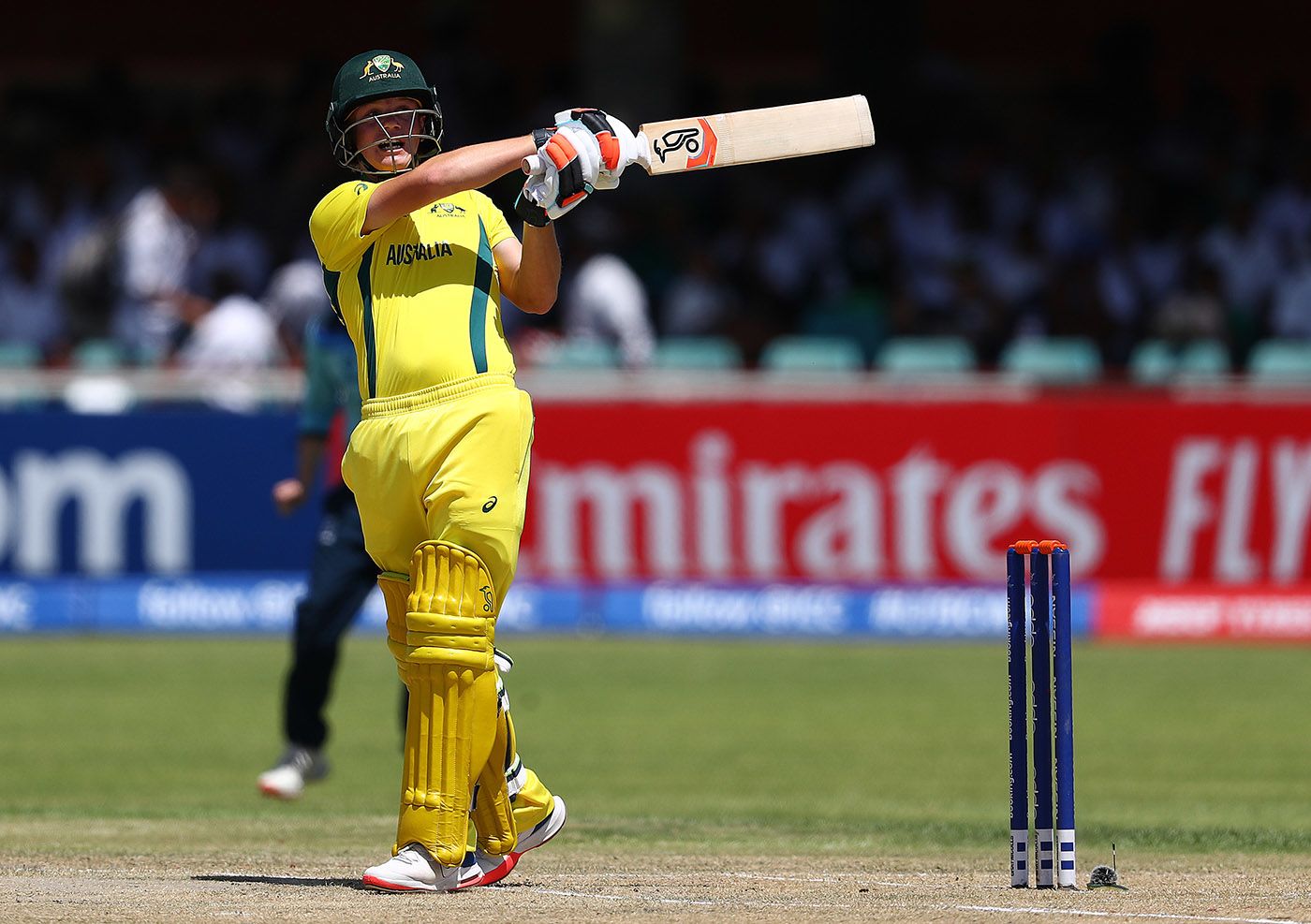 Jake Fraser-McGurk hits a six during the ICC Under-19 Cricket World Cup ...