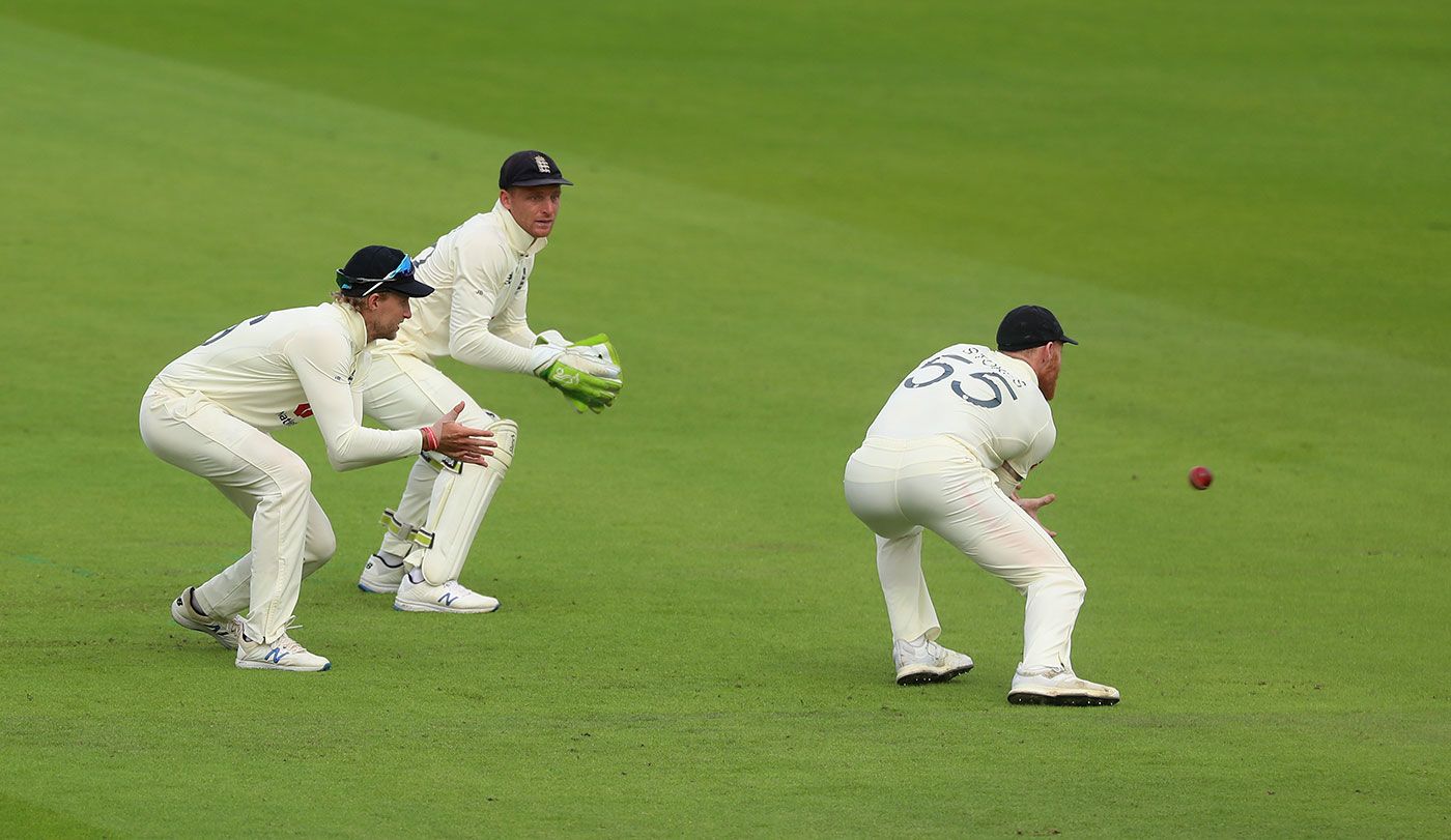 Ben Stokes stoops to catch Babar Azam in the slips | ESPNcricinfo.com