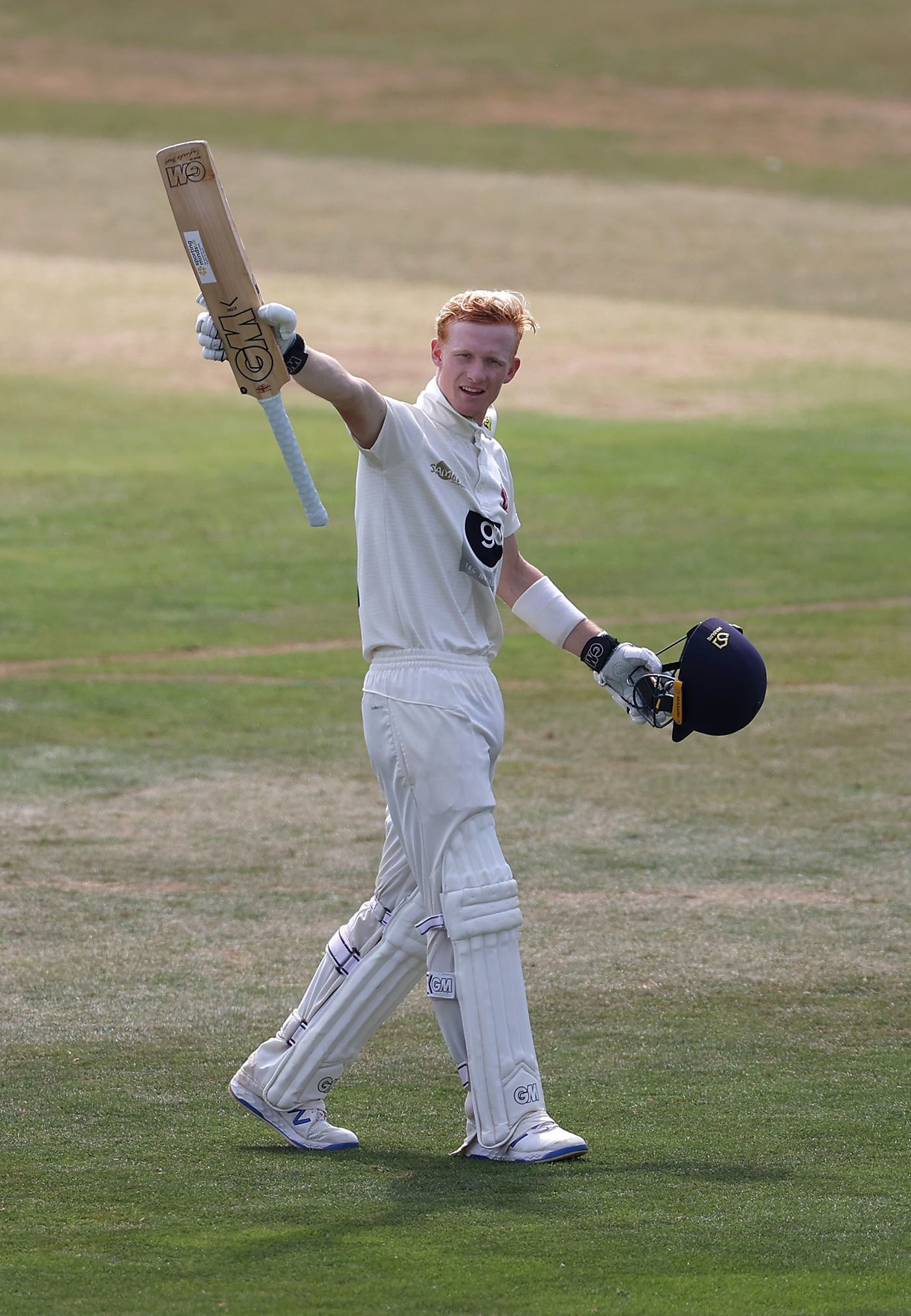 Jordan Cox salutes the Kent balcony | ESPNcricinfo.com