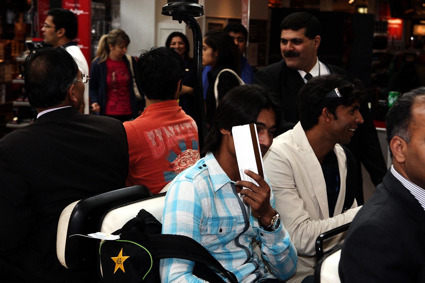 Mohammad Amir, Mohammad Asif and Salman Butt at Heathrow | ESPNcricinfo.com