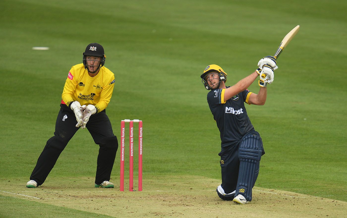 Chris Cooke goes over the off side | ESPNcricinfo.com