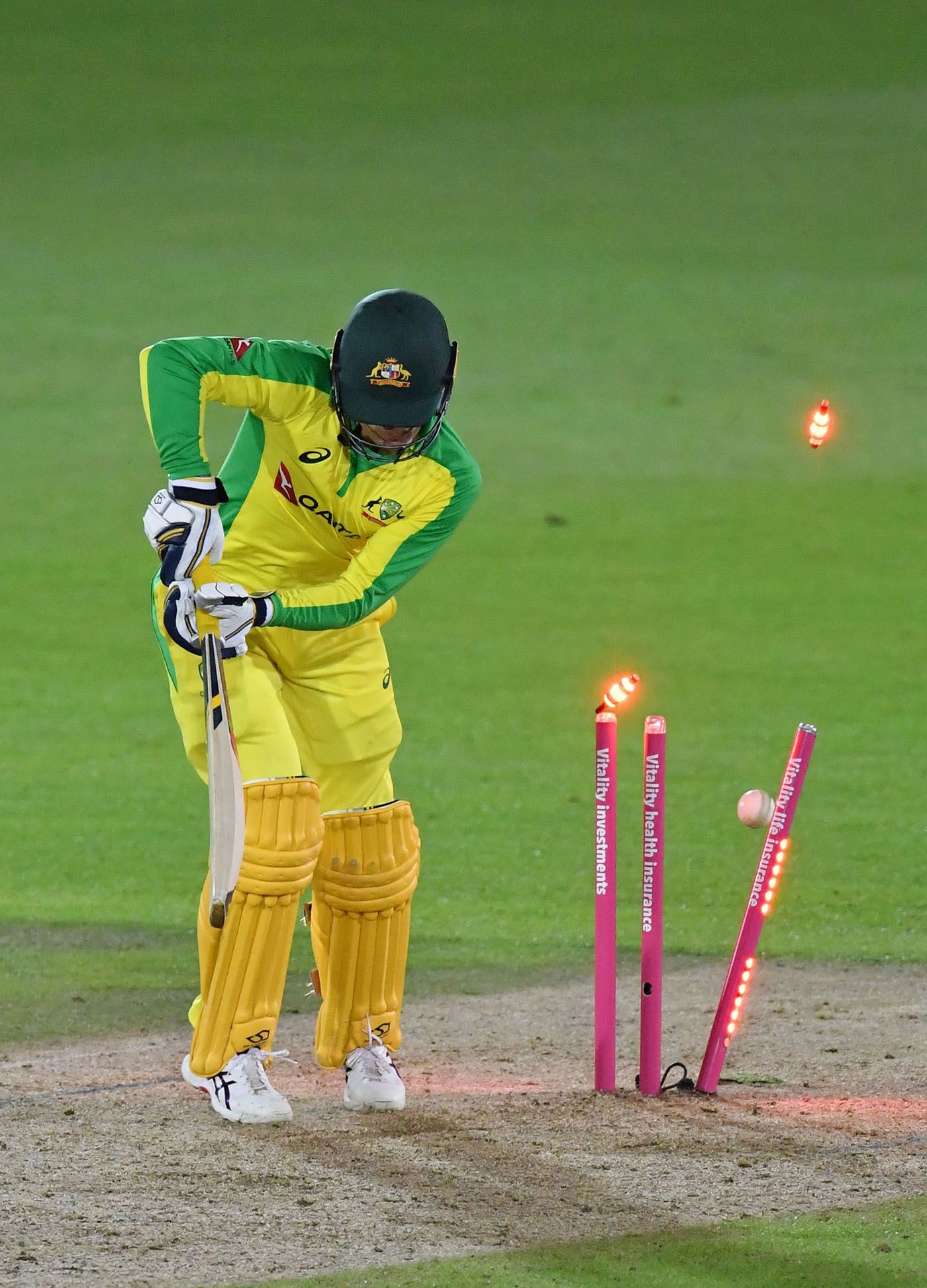 Alex Carey chops on to his stumps | ESPNcricinfo.com