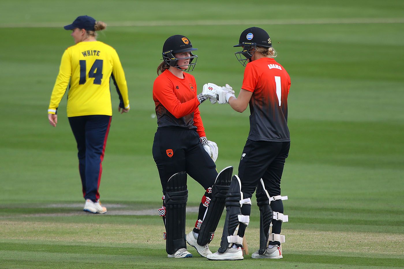 Ella McCaughan and Georgia Adams put on 84 for the first wicket ...