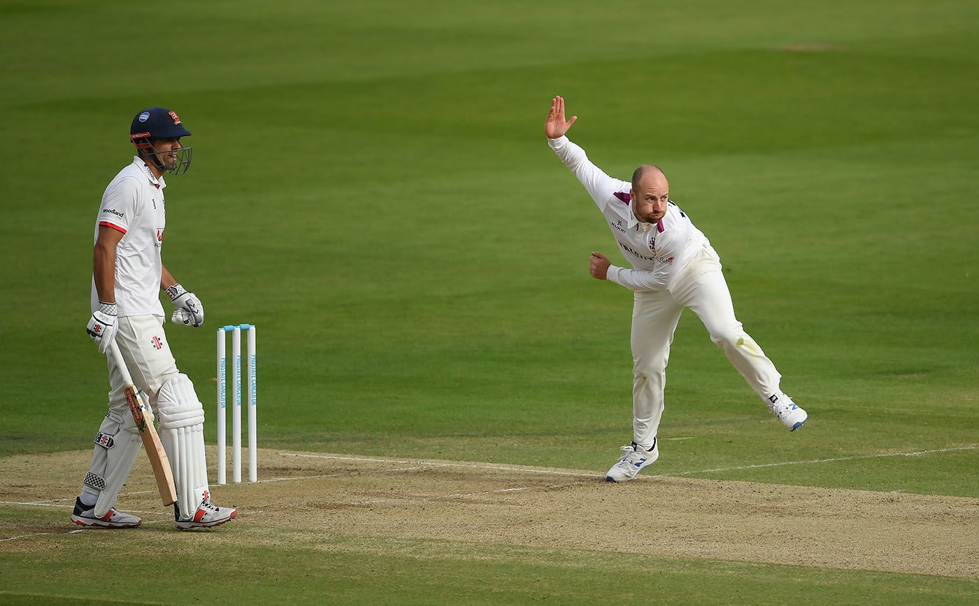 Jack Leach wheels away | ESPNcricinfo.com