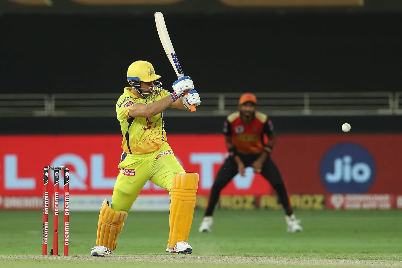 MS Dhoni squirts a fuller ball away towards square leg | ESPNcricinfo.com