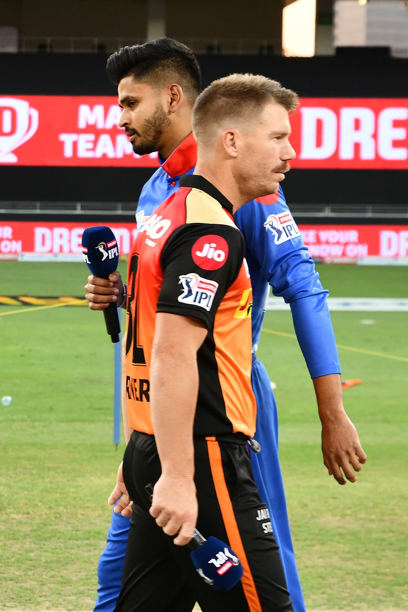 Shreyas Iyer and David Warner at the toss | ESPNcricinfo.com