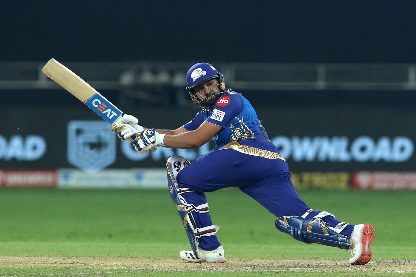 Rohit Sharma sweeps during his half-century in the IPL final | ESPNcricinfo.com