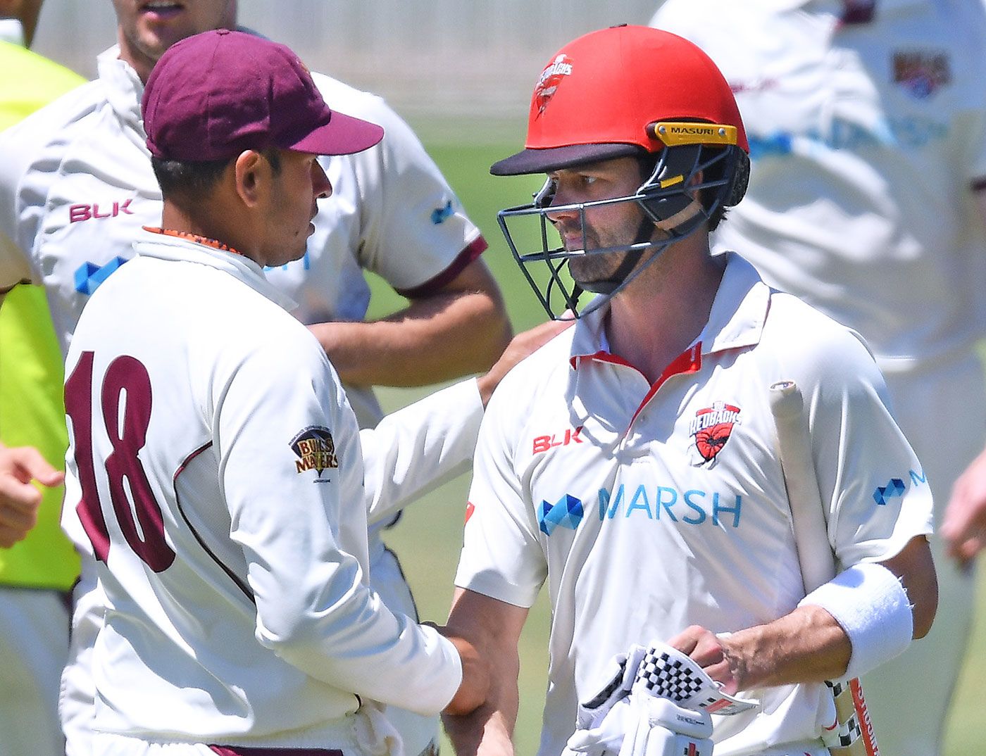 Callum Ferguson is congratulated by Usman Khawaja | ESPNcricinfo.com