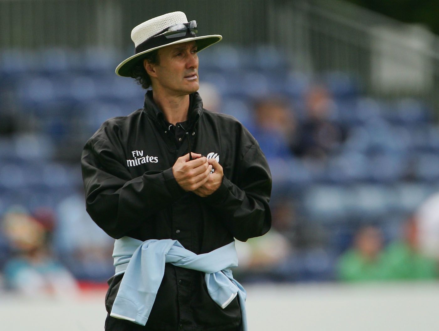 Billy Bowden watches play | ESPNcricinfo.com