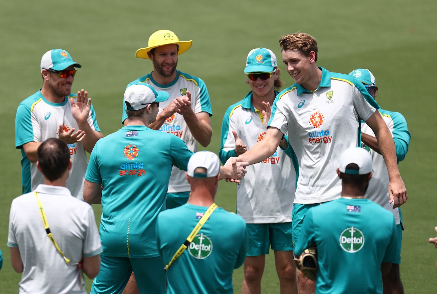 Steven Smith presents Cameron Green his debut ODI cap in Canberra ...