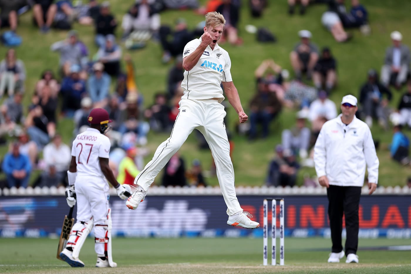 Kyle Jamieson celebrates after taking a wicket | ESPNcricinfo.com