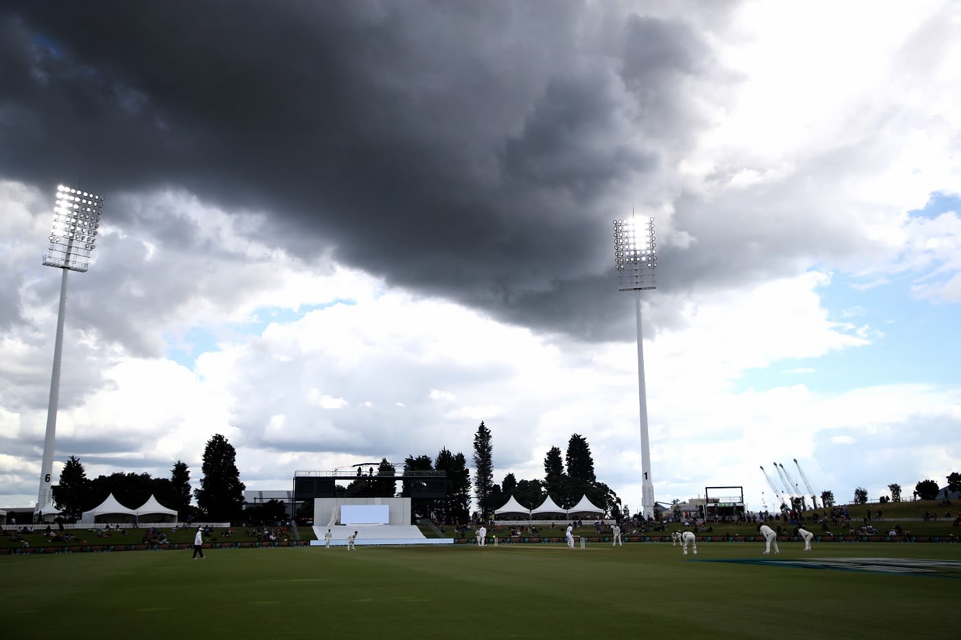 Grey skies over the Bay Oval as play continues | ESPNcricinfo.com