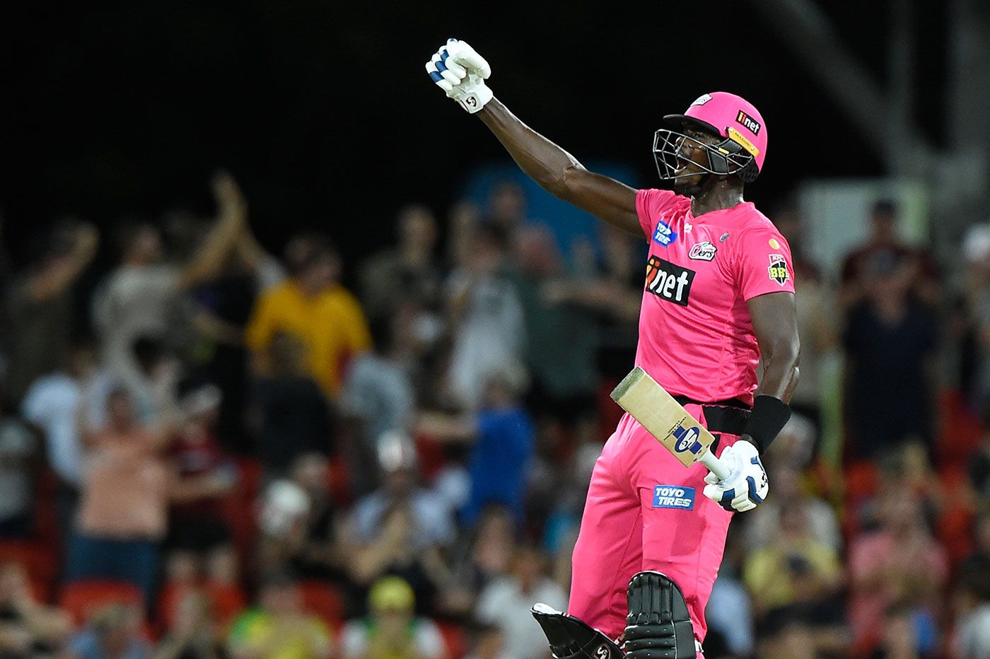 Jason Holder celebrates his winning six | ESPNcricinfo.com