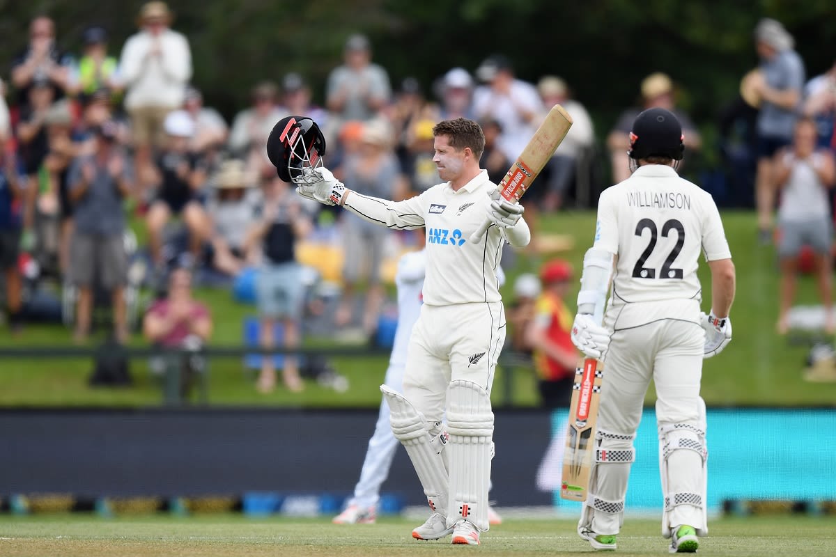 Henry Nicholls celebrates his seventh Test century | ESPNcricinfo.com