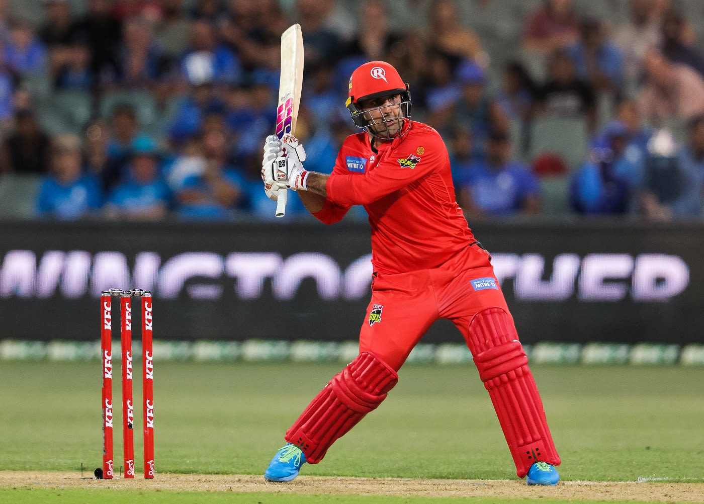 Mohammad Nabi shapes to dispatch the ball | ESPNcricinfo.com
