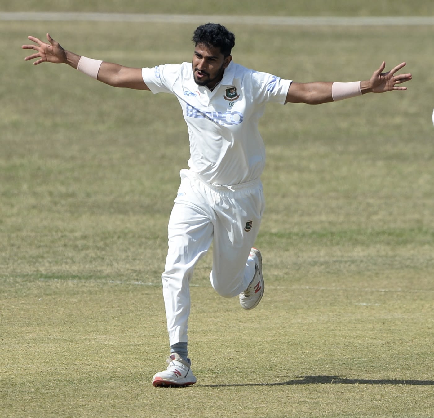 Khaled Ahmed is jubilant after dismissing Nkrumah Bonner | ESPNcricinfo.com