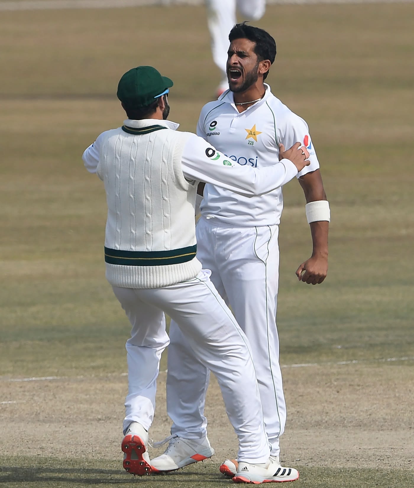 Hasan Ali lets out a roar after sending back Aiden Markram ...