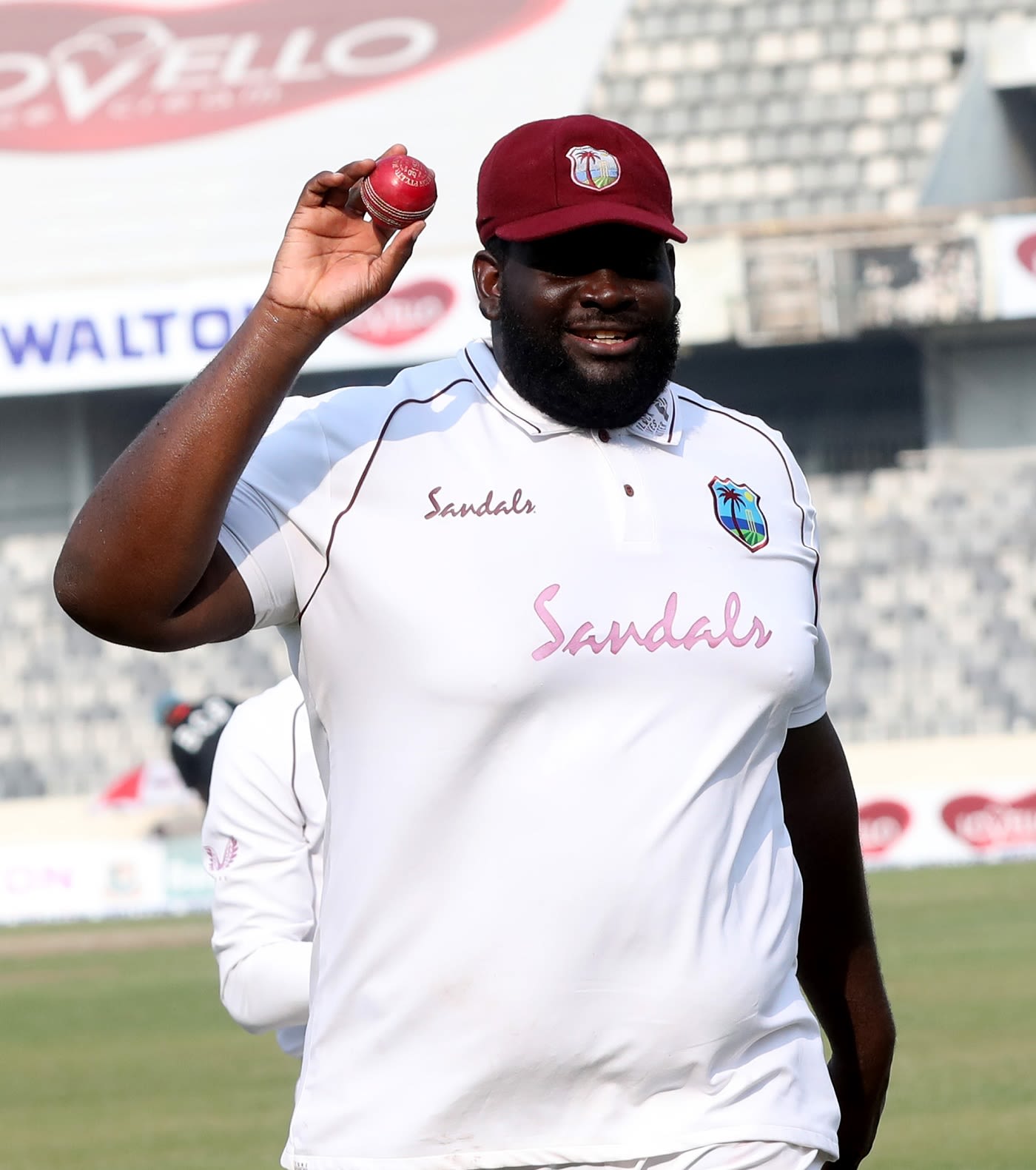Rahkeem Cornwall celebrates his five-wicket haul | ESPNcricinfo.com