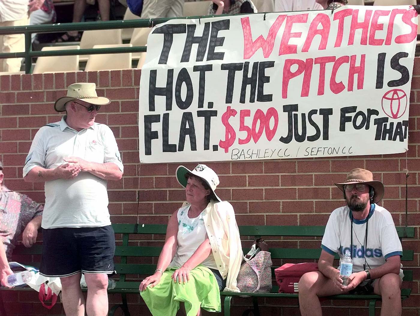 Fans display a banner referring to the betting scandal | ESPNcricinfo.com