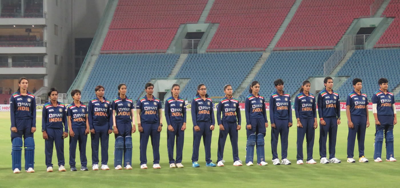 The India players line-up for the national anthem | ESPNcricinfo.com