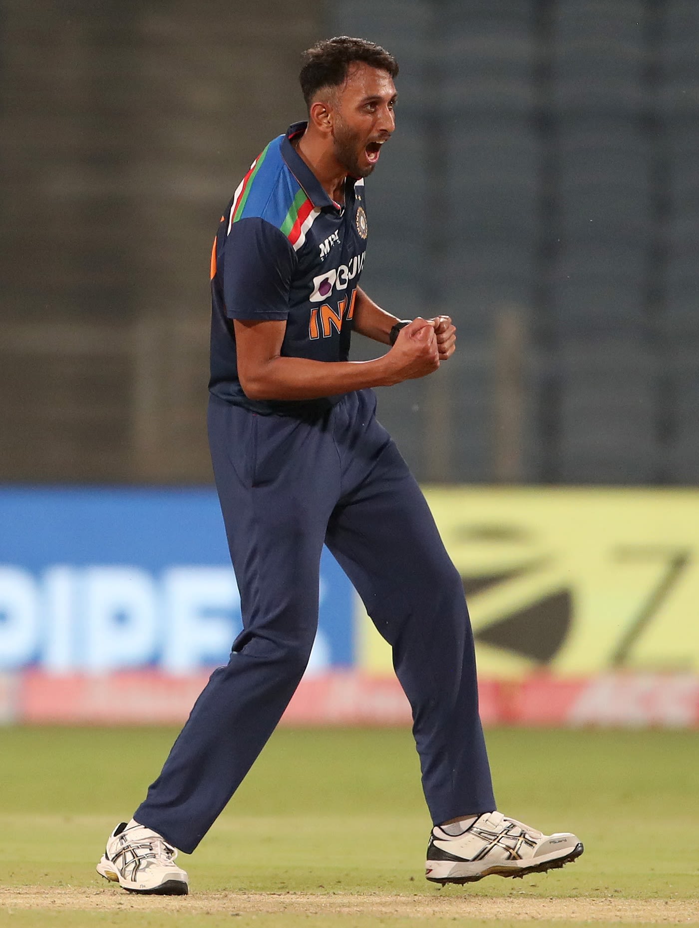 Prasidh Krishna is pumped after picking up a wicket | ESPNcricinfo.com