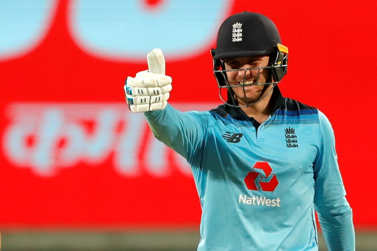 Jason Roy is all smiles after getting to a fifty | ESPNcricinfo.com