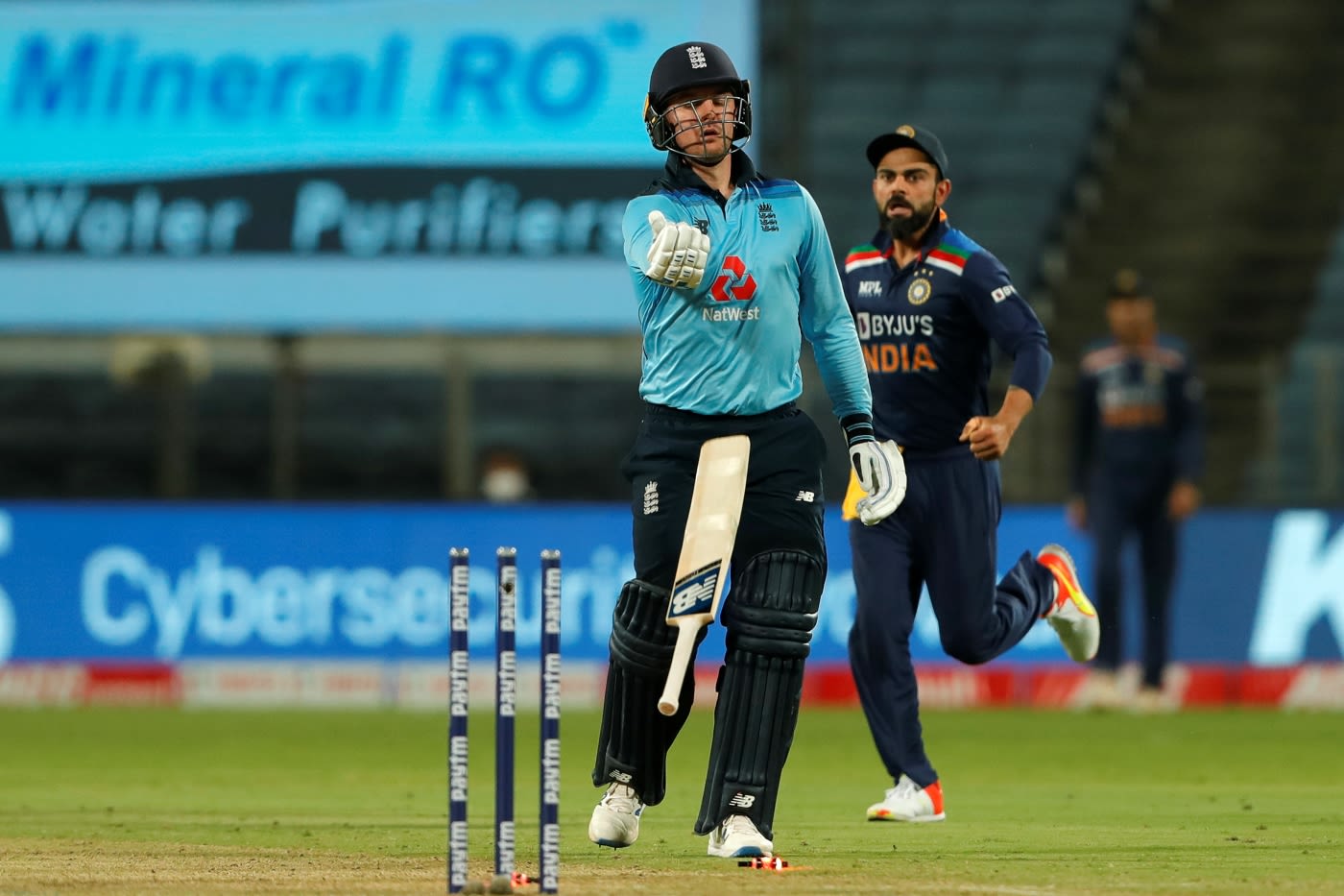 A dejected Jason Roy flings his bat after being run out | ESPNcricinfo.com