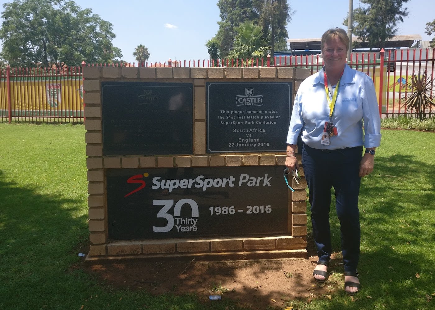 Karen Smithies poses at the Centurion | ESPNcricinfo.com
